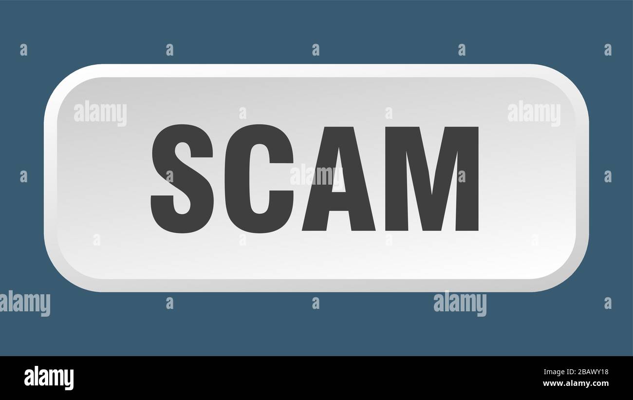 scam button. scam square 3d push button Stock Vector Image & Art - Alamy