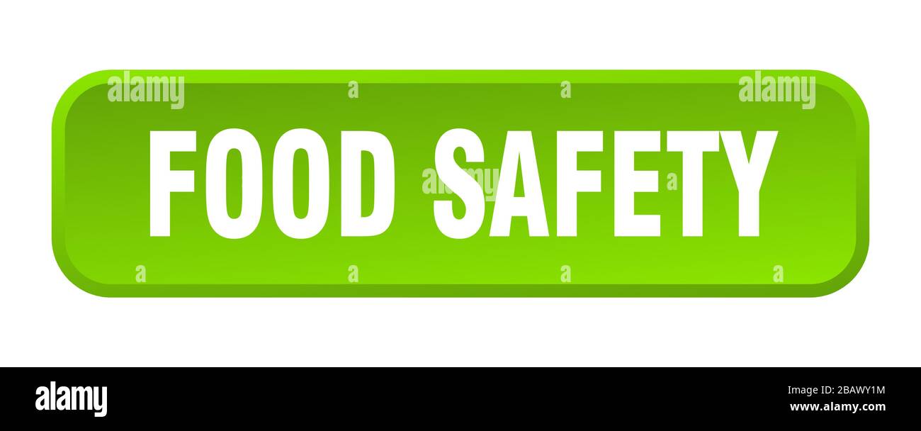 food safety button. food safety square 3d push button Stock Vector ...
