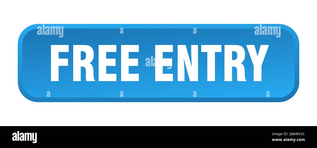 free entry button. free entry square 3d push button Stock Vector Image ...