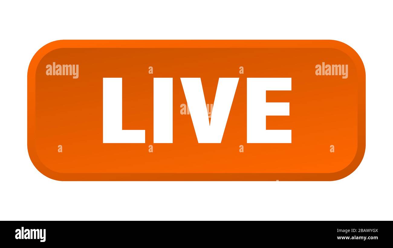 live button. live square 3d push button Stock Vector Image & Art - Alamy