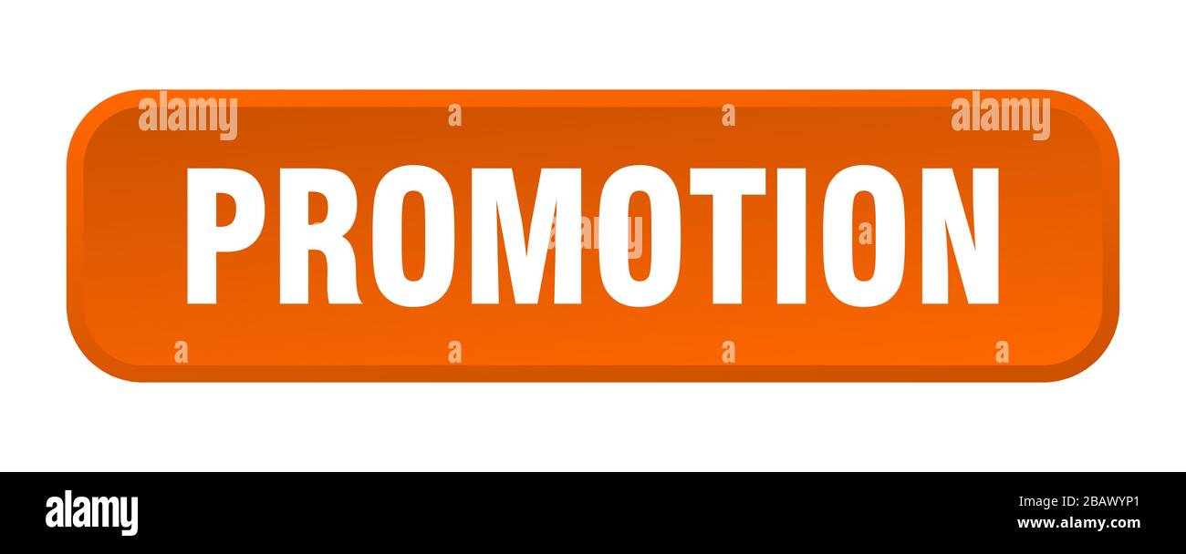 promotion button. promotion square 3d push button Stock Vector Image ...