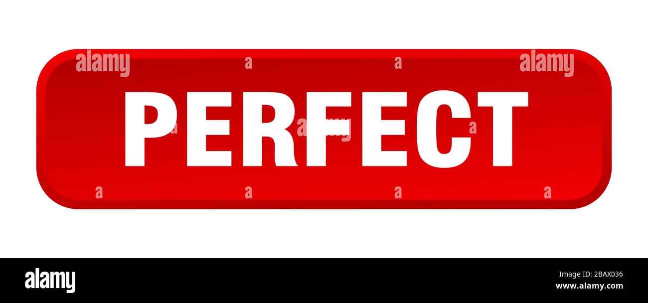 perfect button. perfect square 3d push button Stock Vector Image & Art ...