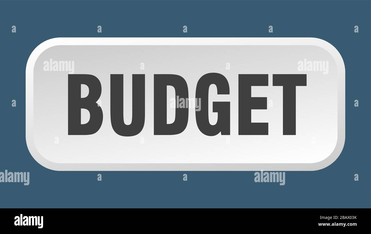 budget button. budget square 3d push button Stock Vector Image & Art ...