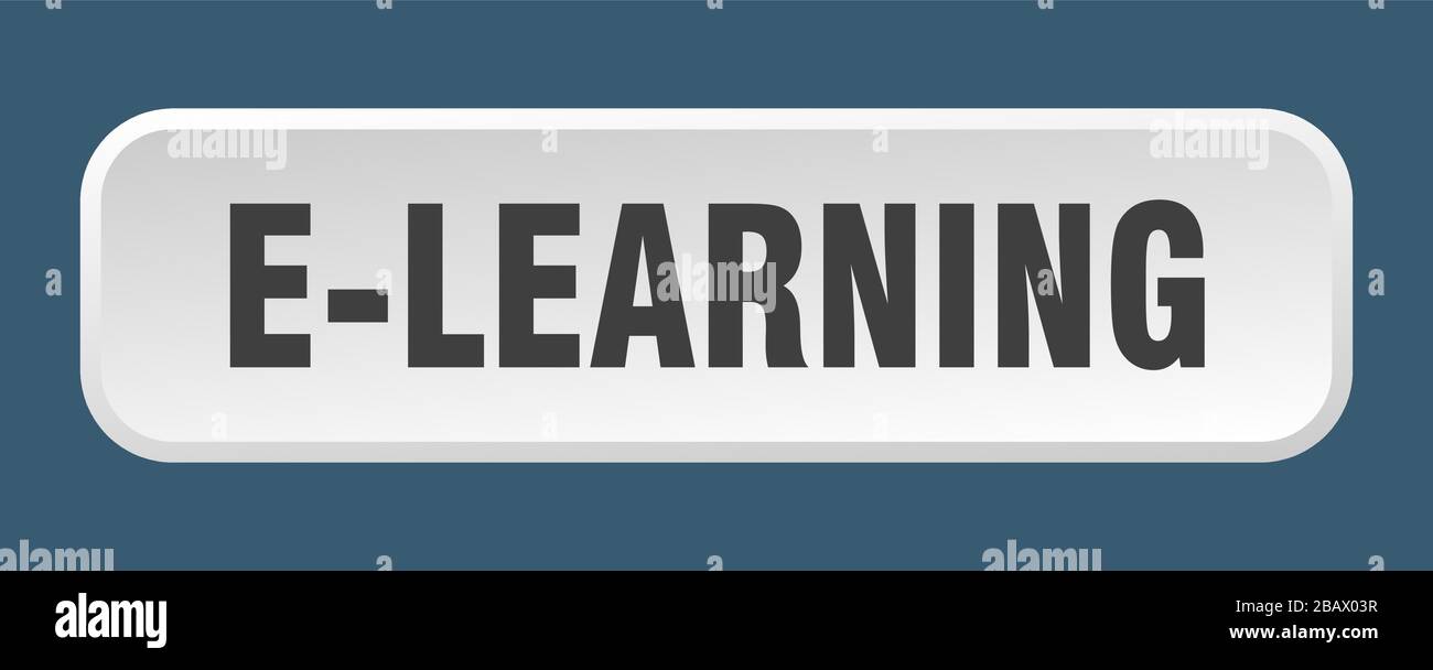 e-learning button. e-learning square 3d push button Stock Vector Image & Art - Alamy