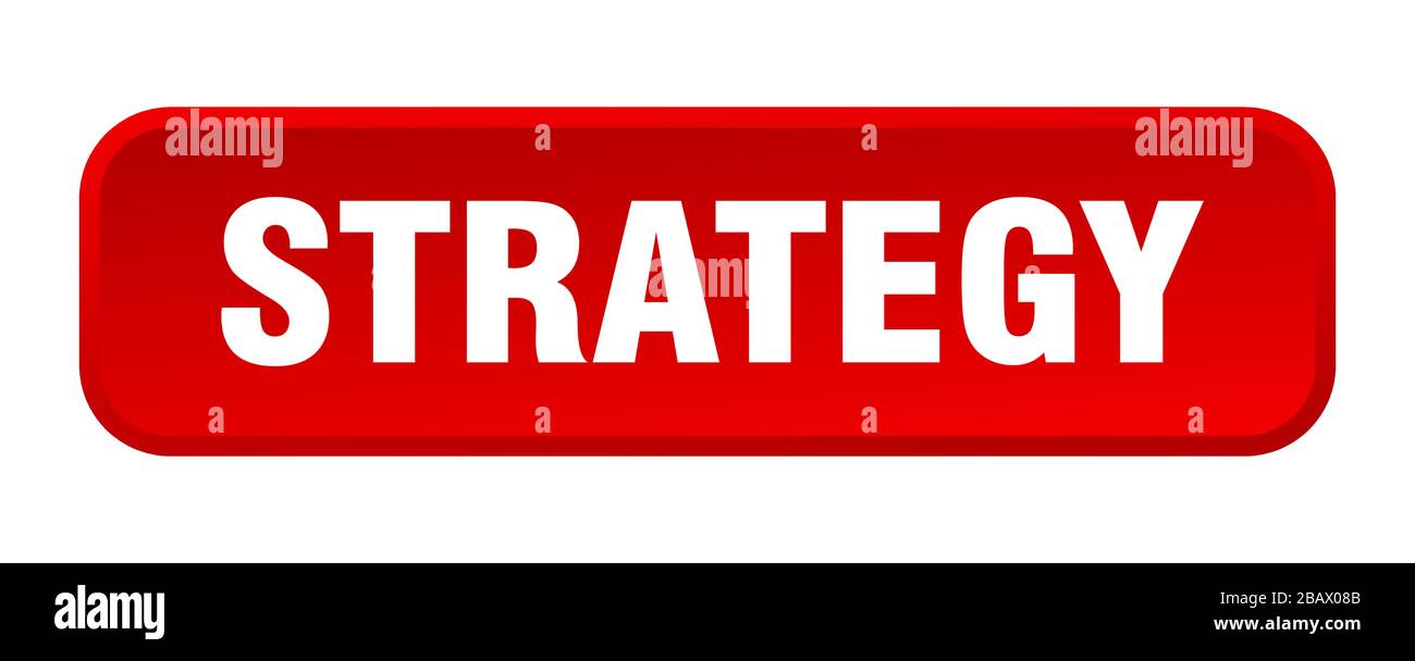 strategy button. strategy square 3d push button Stock Vector Image & Art - Alamy