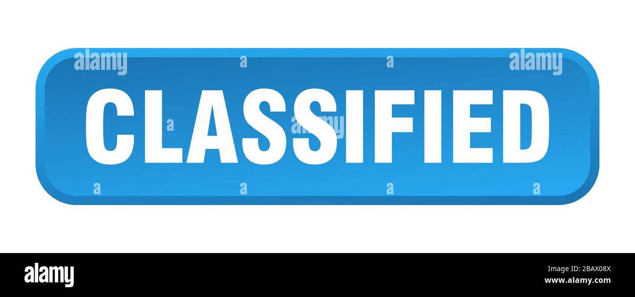 classified button. classified square 3d push button Stock Vector Image ...