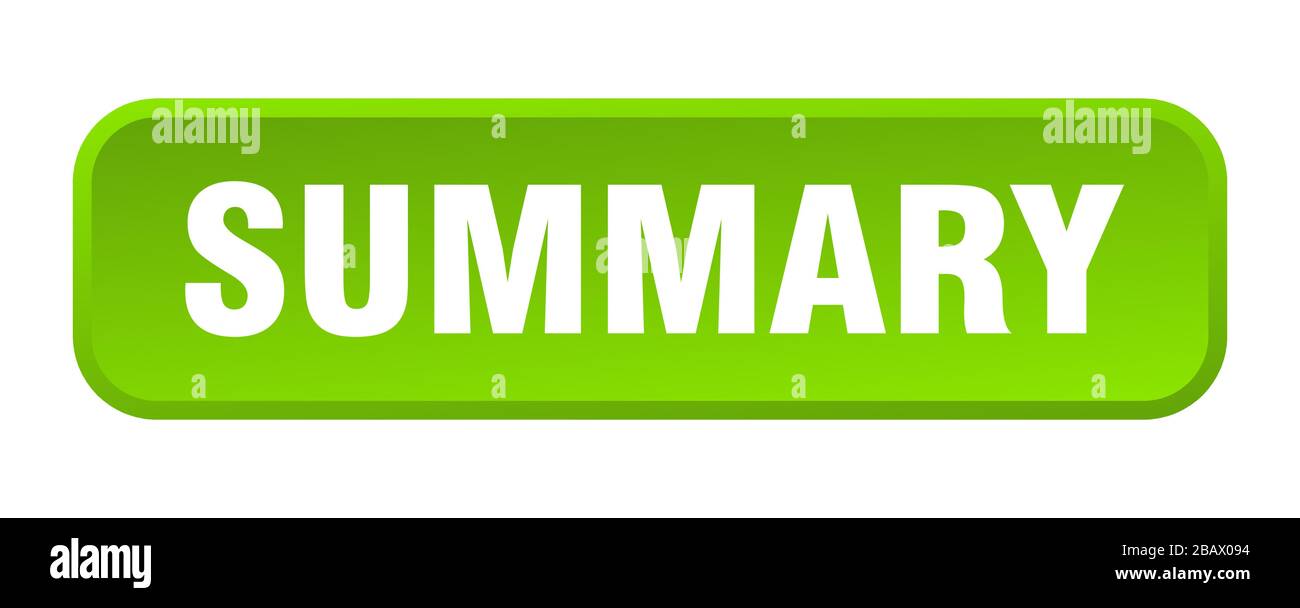 summary button. summary square 3d push button Stock Vector Image & Art - Alamy