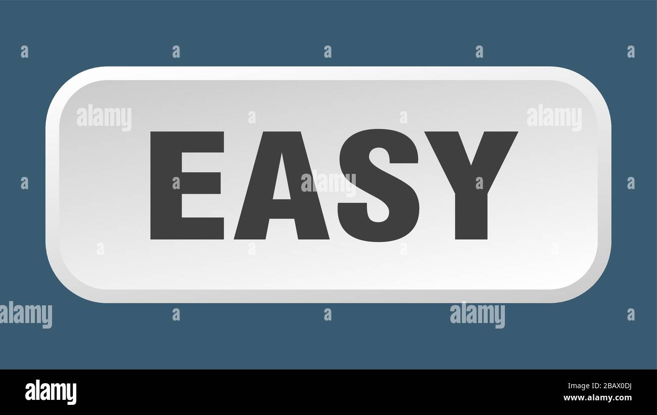 easy button. easy square 3d push button Stock Vector Image & Art - Alamy