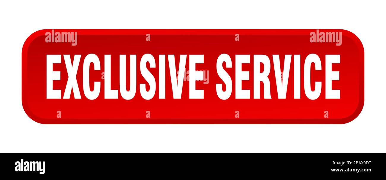 exclusive service button. exclusive service square 3d push button Stock ...