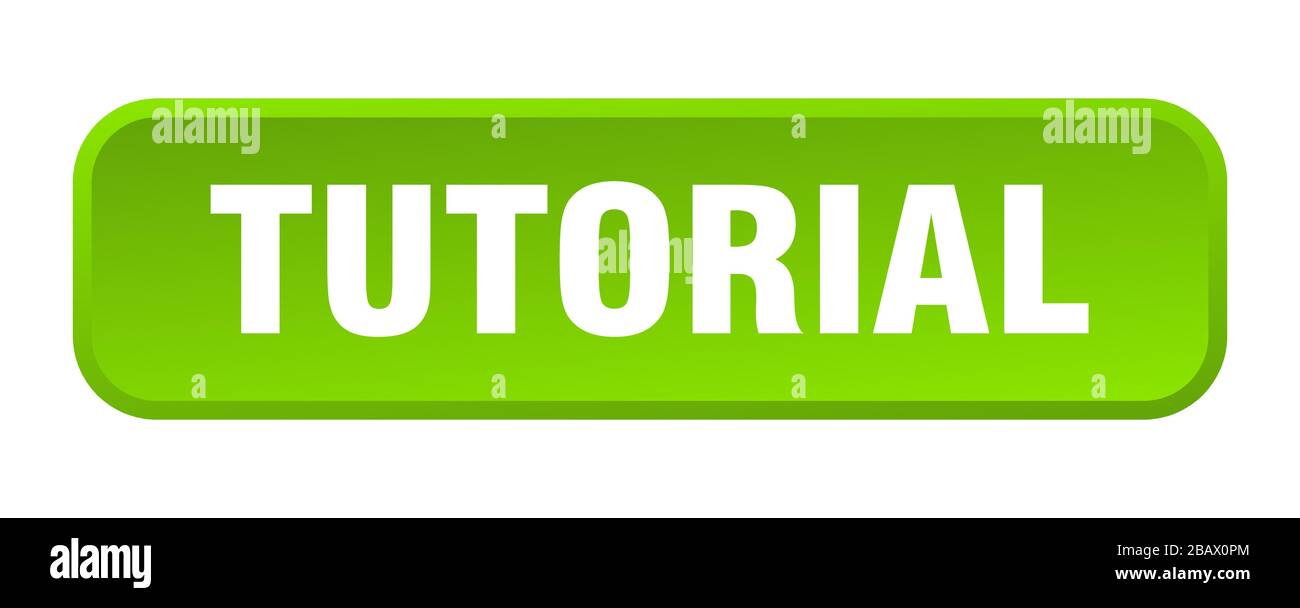 tutorial button. tutorial square 3d push button Stock Vector Image ...