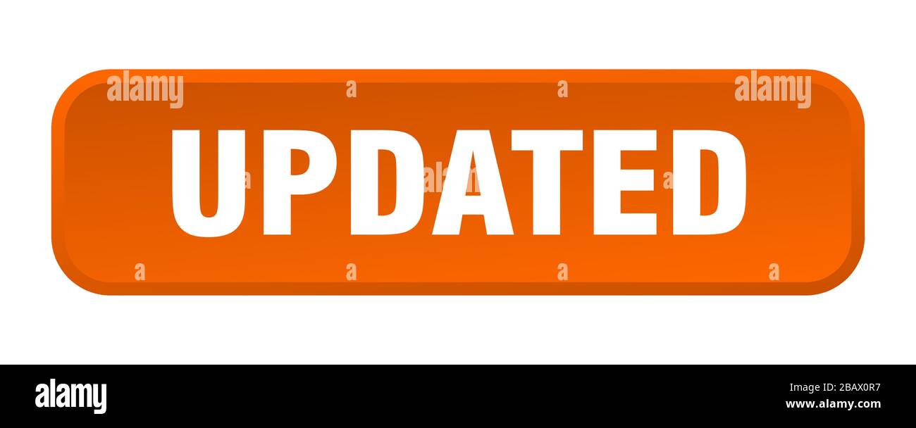 updated button. updated square 3d push button Stock Vector Image & Art ...