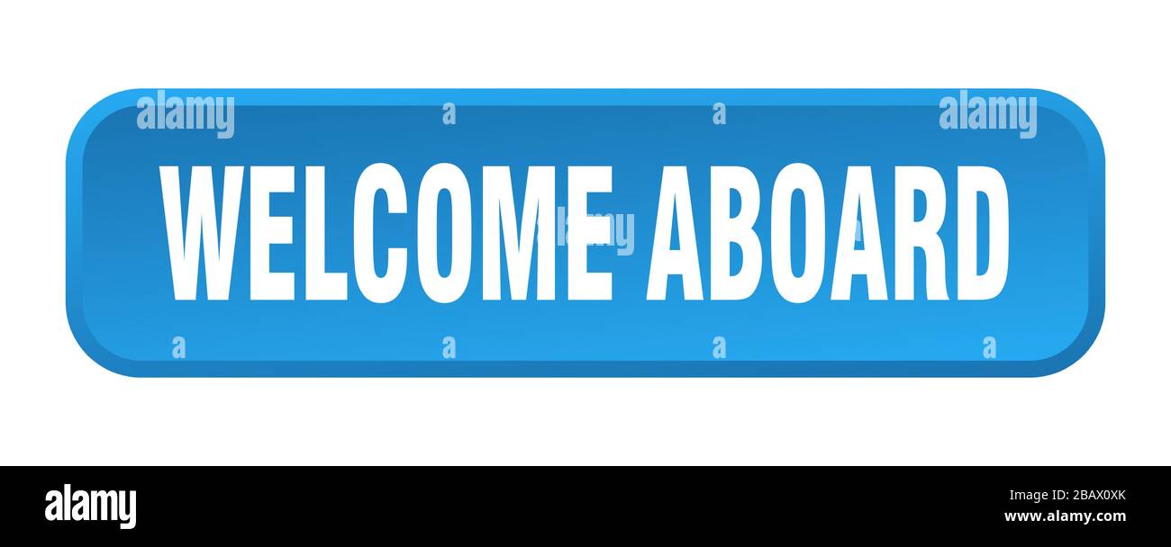 Welcome sign rounded blue hi-res stock photography and images - Alamy