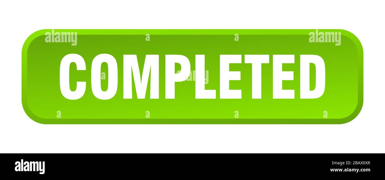 completed button. completed square 3d push button Stock Vector Image ...