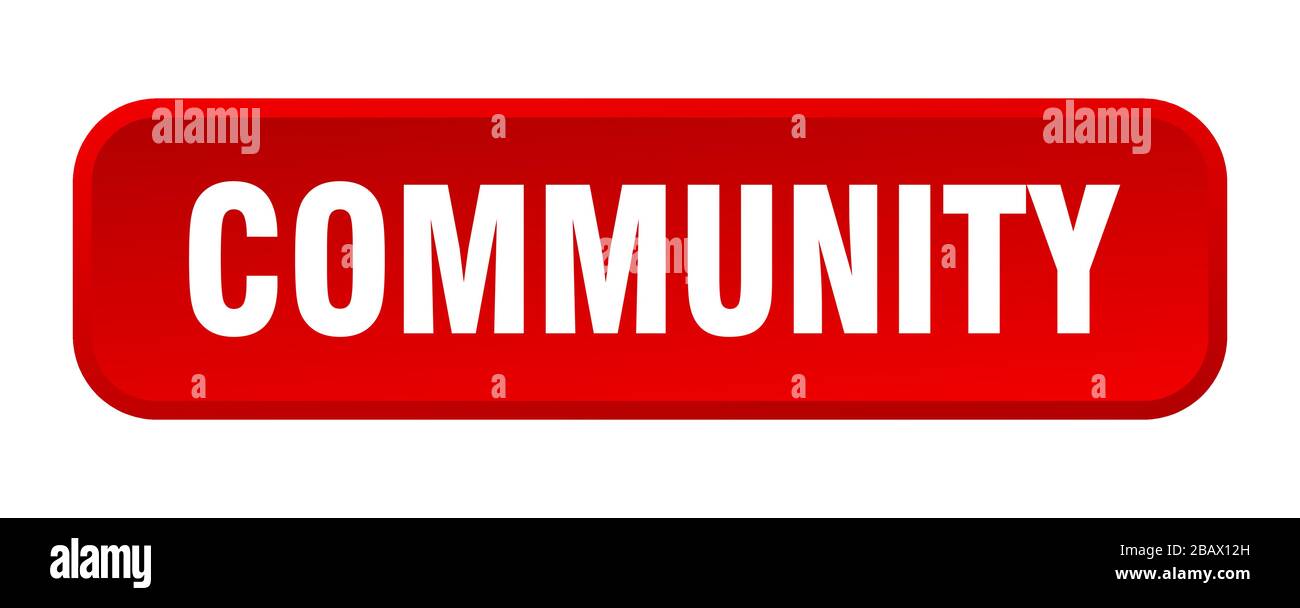 community button. community square 3d push button Stock Vector Image ...
