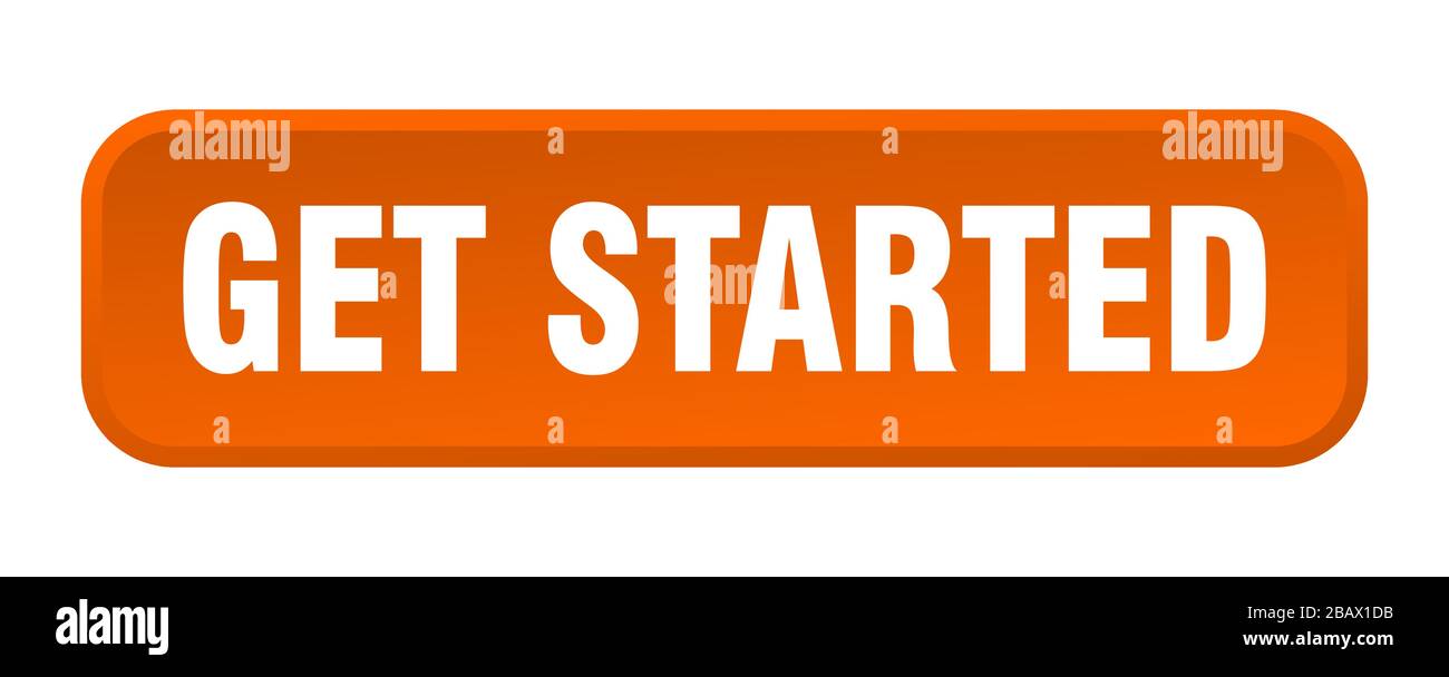 get started button. get started square 3d push button Stock Vector ...