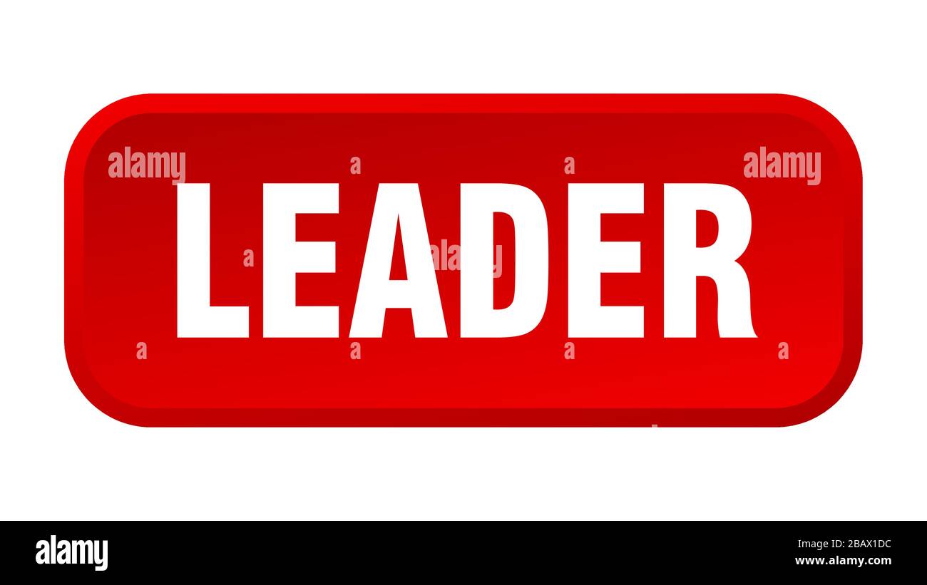 leader button. leader square 3d push button Stock Vector Image & Art ...