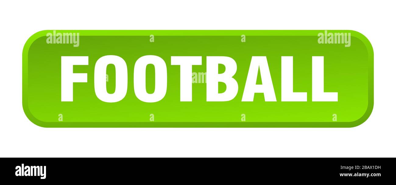 football button. football square 3d push button Stock Vector Image ...