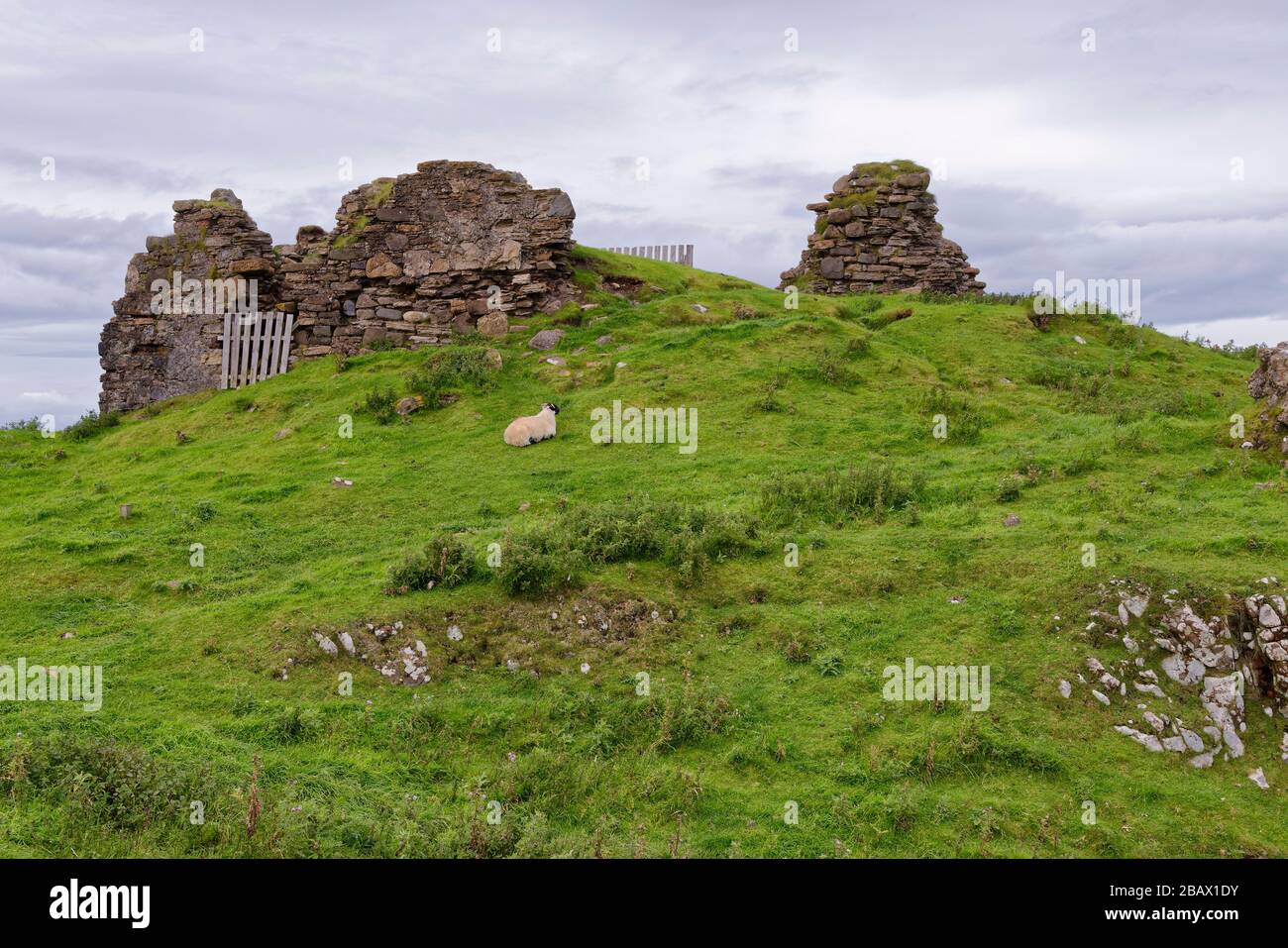 Ruin of Duntulm Castle, Trotternish, Isle of Skye, Scotland, UK Most of ...