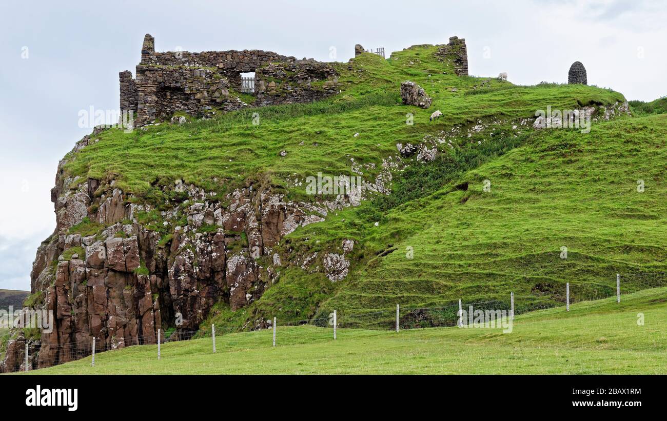 Ruin of Duntulm Castle, Trotternish, Isle of Skye, Scotland, UK Most of ...