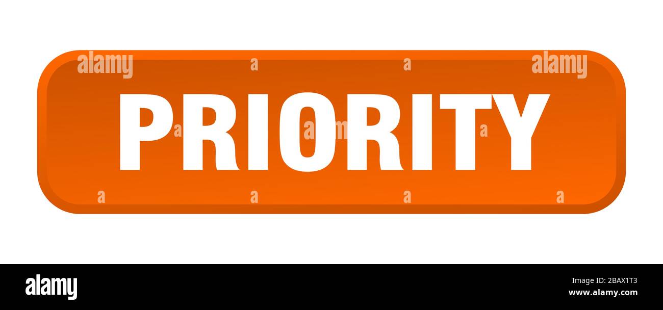 priority button. priority square 3d push button Stock Vector Image ...