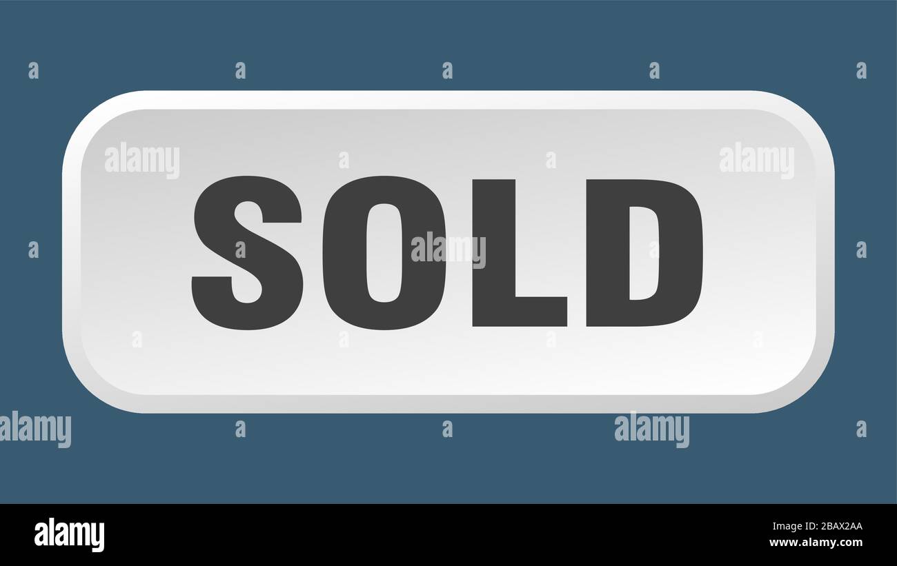 sold button. sold square 3d push button Stock Vector Image & Art - Alamy