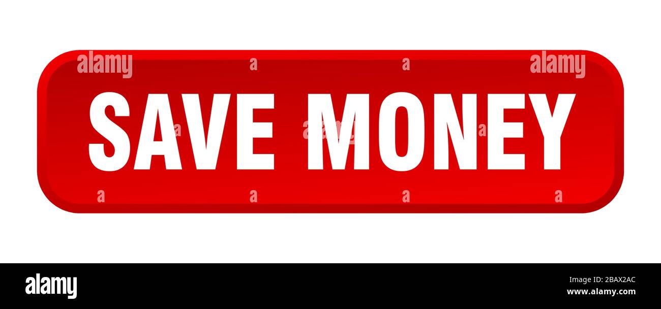 save money button. save money square 3d push button Stock Vector Image ...