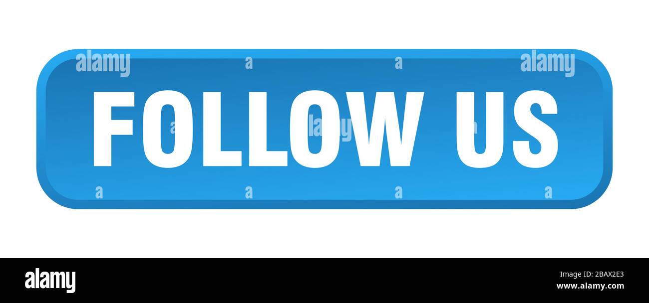 follow us button. follow us square 3d push button Stock Vector Image ...