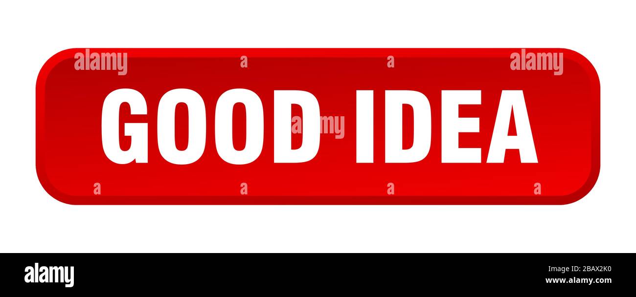 good idea button. good idea square 3d push button Stock Vector Image ...