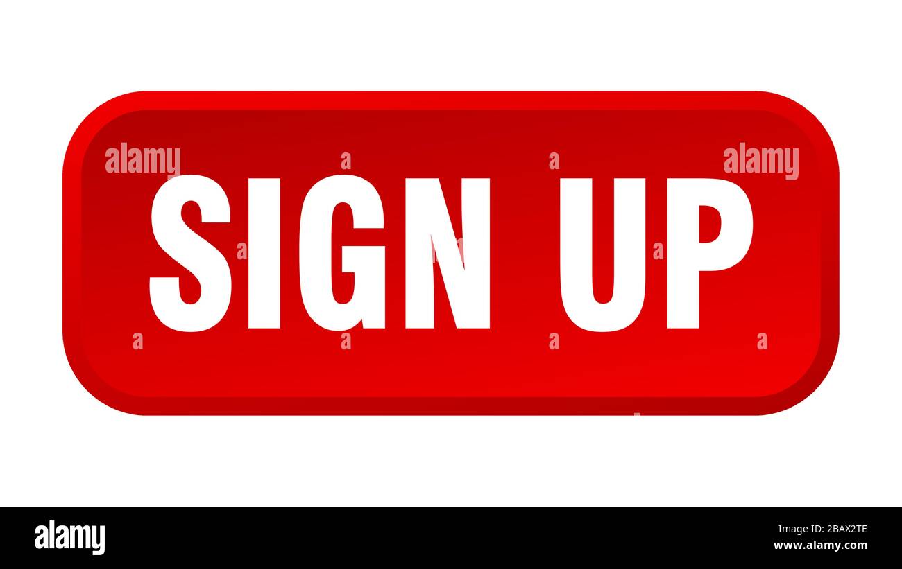 sign up button. sign up square 3d push button Stock Vector Image & Art ...