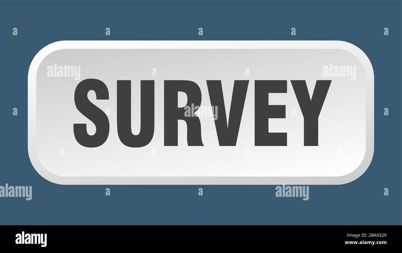 survey button. survey square 3d push button Stock Vector Image & Art - Alamy