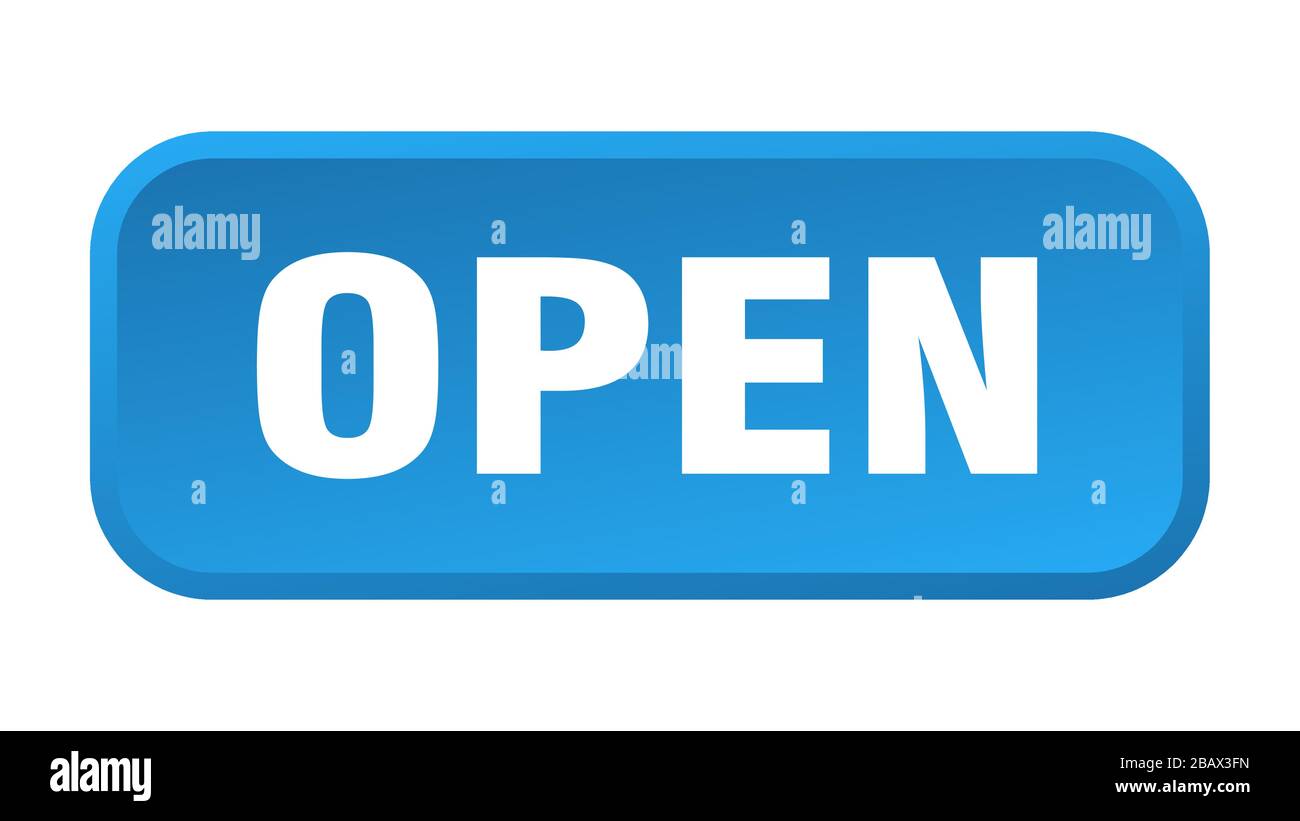 open button. open square 3d push button Stock Vector Image & Art - Alamy