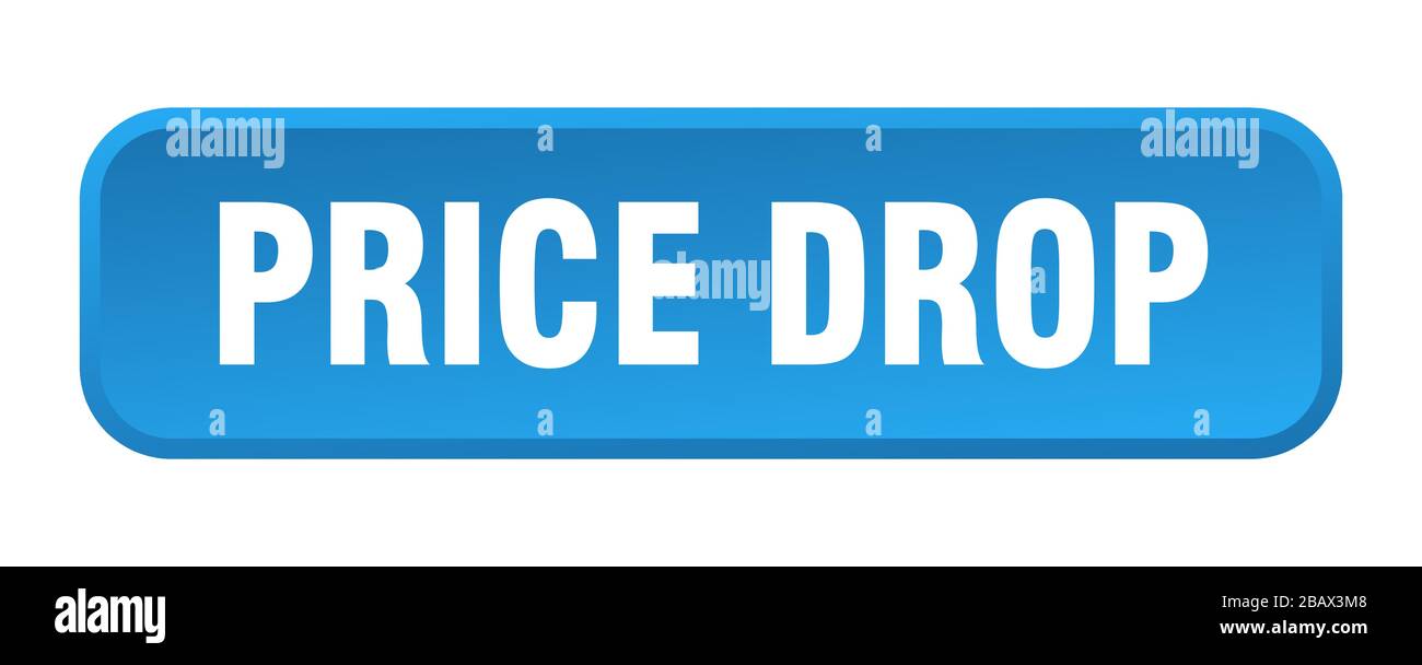 price drop button. price drop square 3d push button Stock Vector Image ...