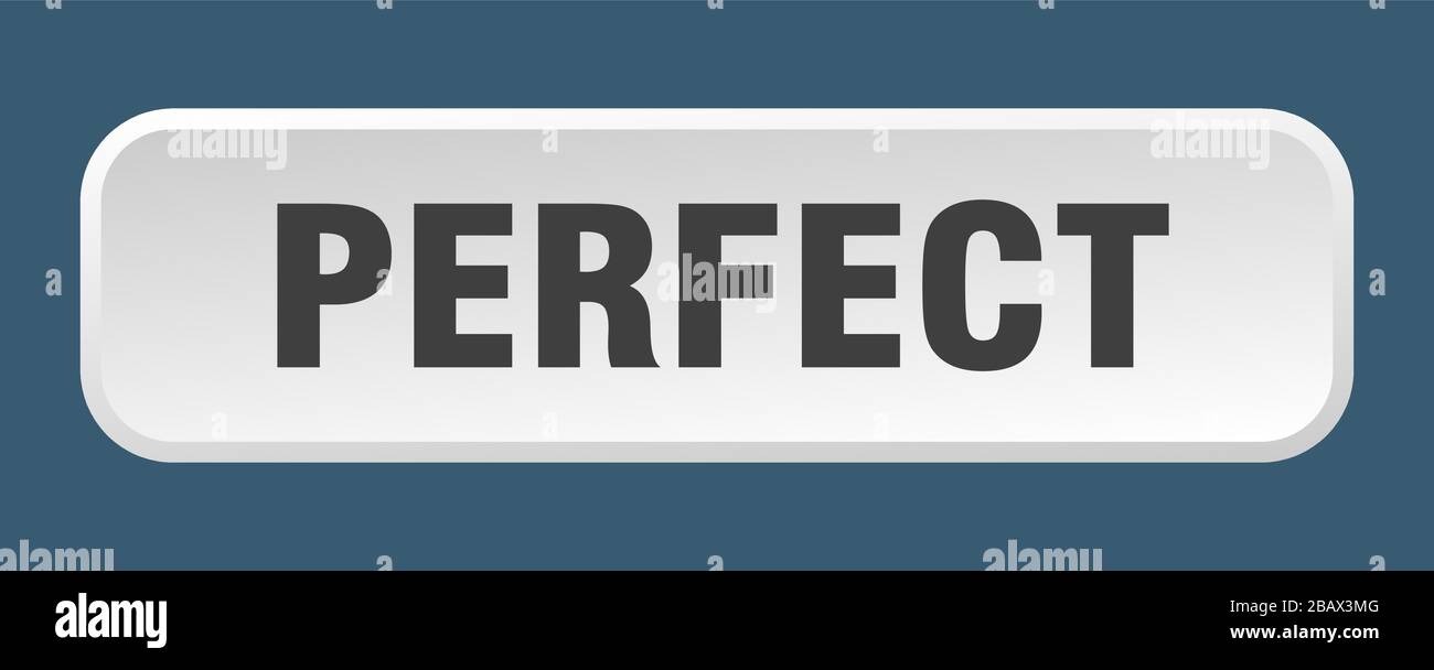 perfect button. perfect square 3d push button Stock Vector Image & Art - Alamy