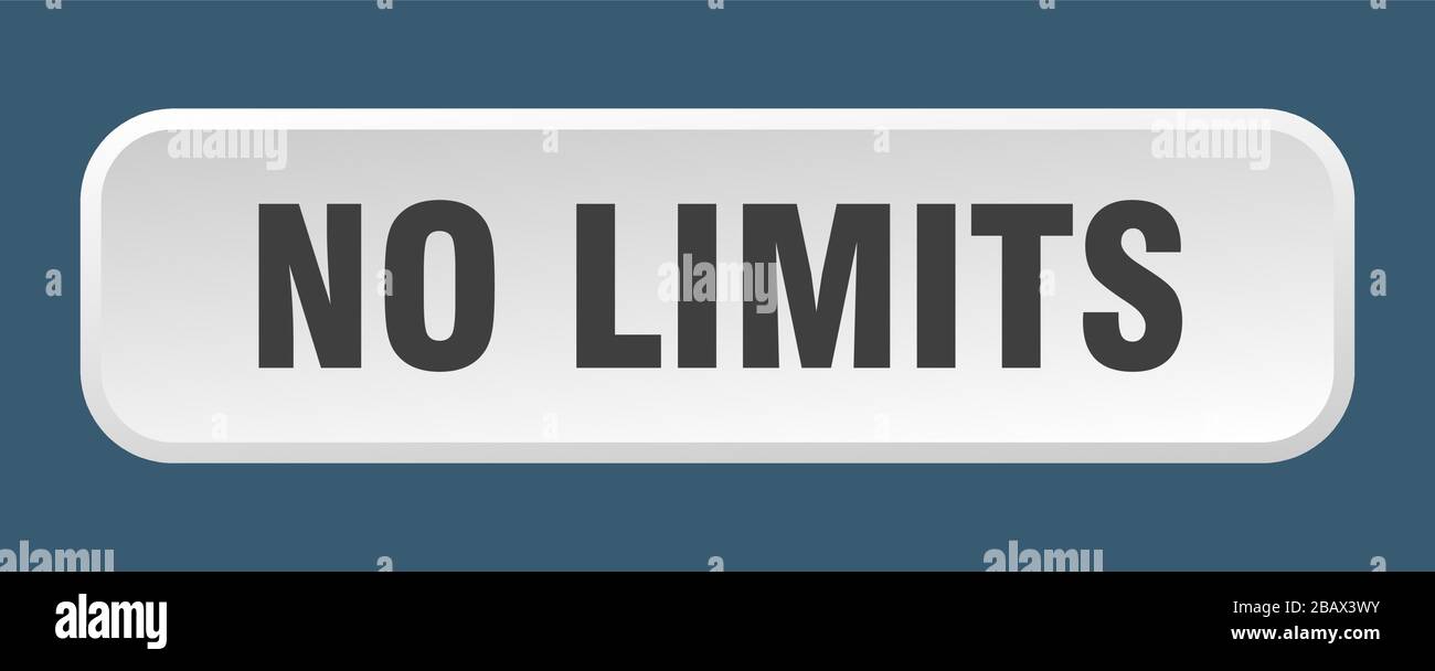 no limits button. no limits square 3d push button Stock Vector Image ...