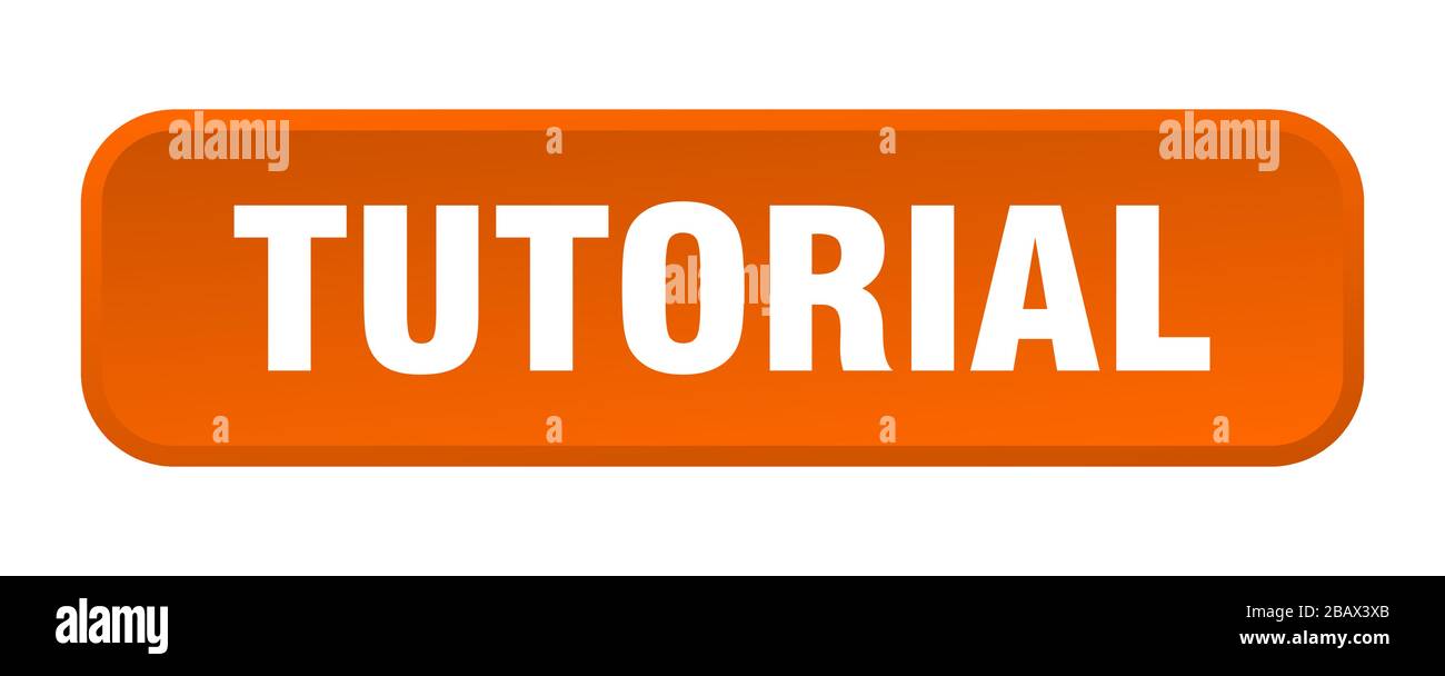 tutorial button. tutorial square 3d push button Stock Vector Image & Art - Alamy