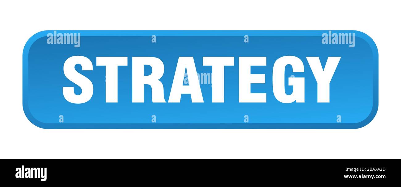 strategy button. strategy square 3d push button Stock Vector Image ...