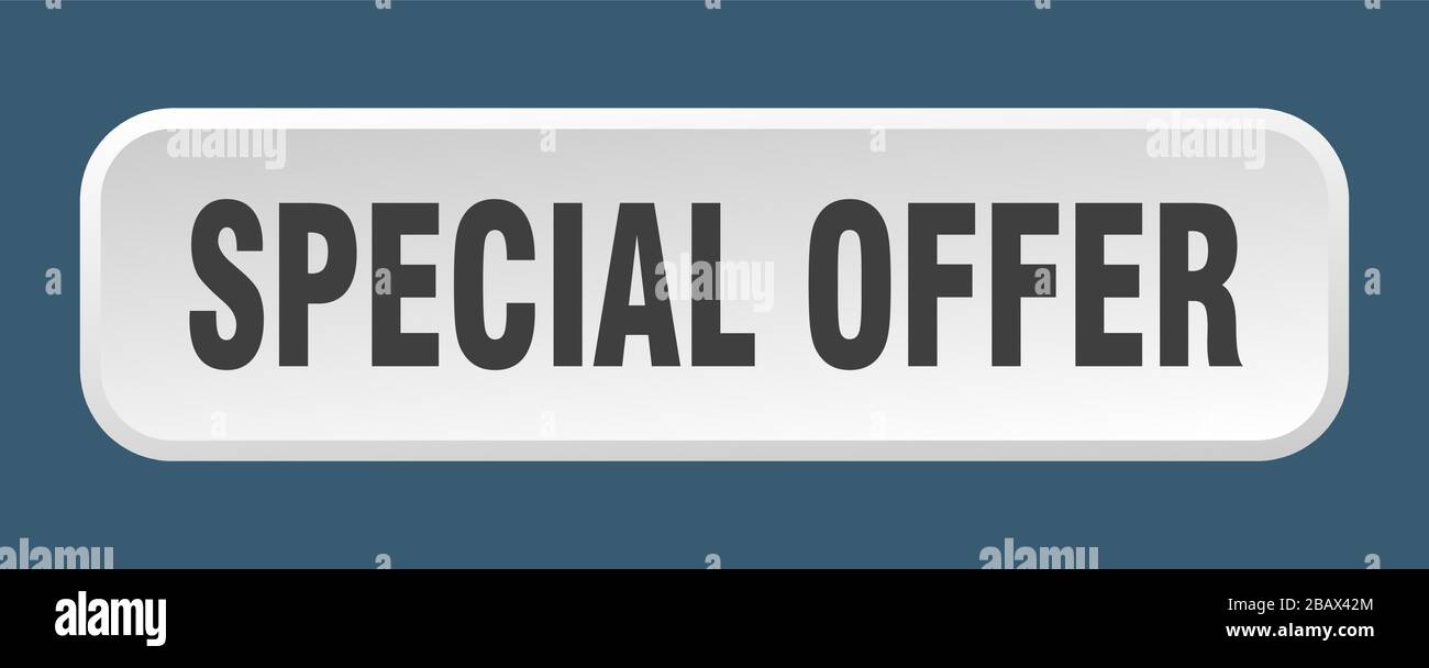 special offer button. special offer square 3d push button Stock Vector ...