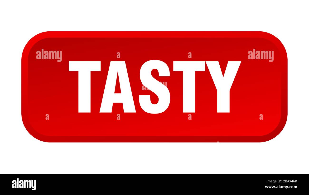tasty button. tasty square 3d push button Stock Vector Image & Art - Alamy