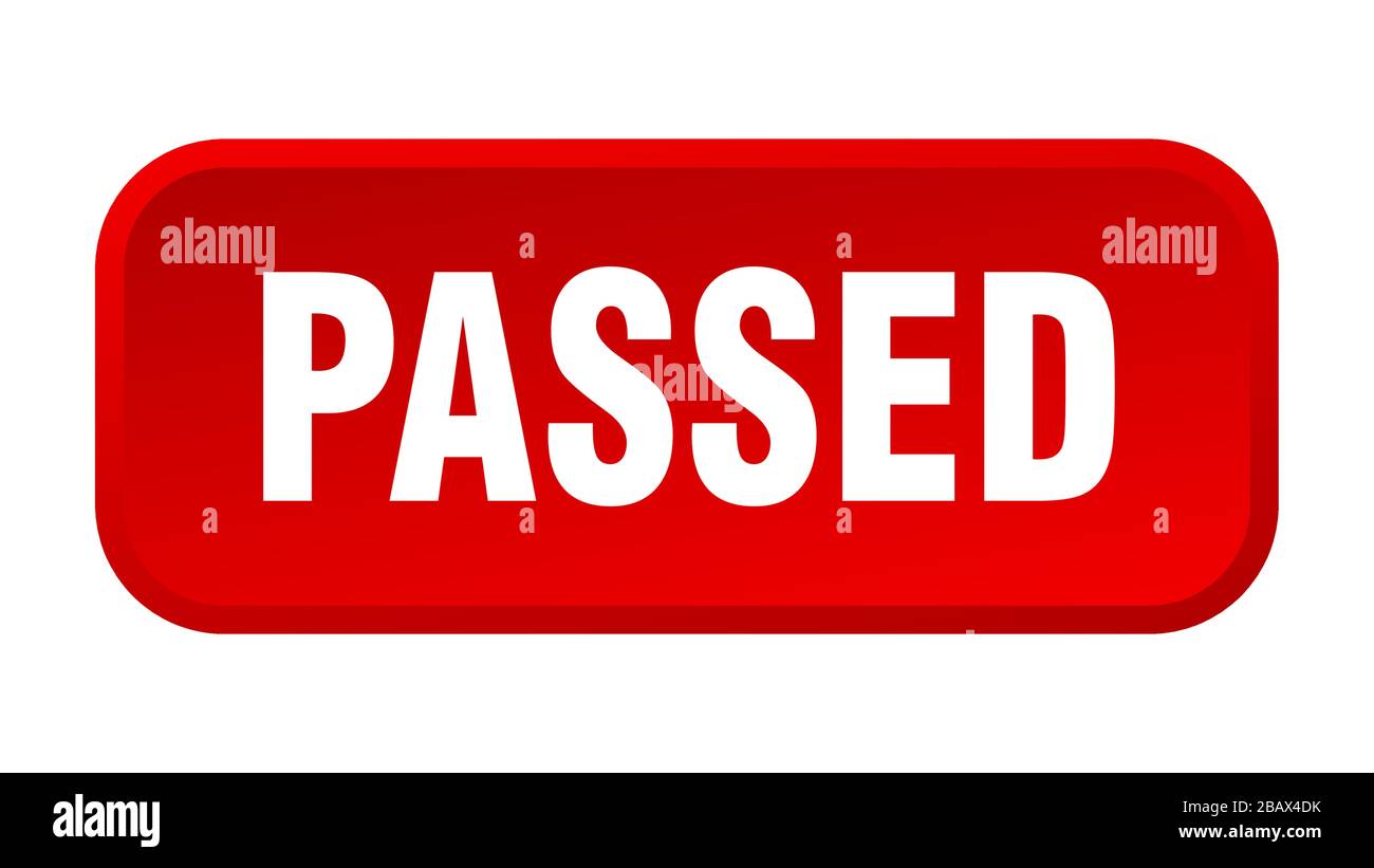 passed button. passed square 3d push button Stock Vector Image & Art ...