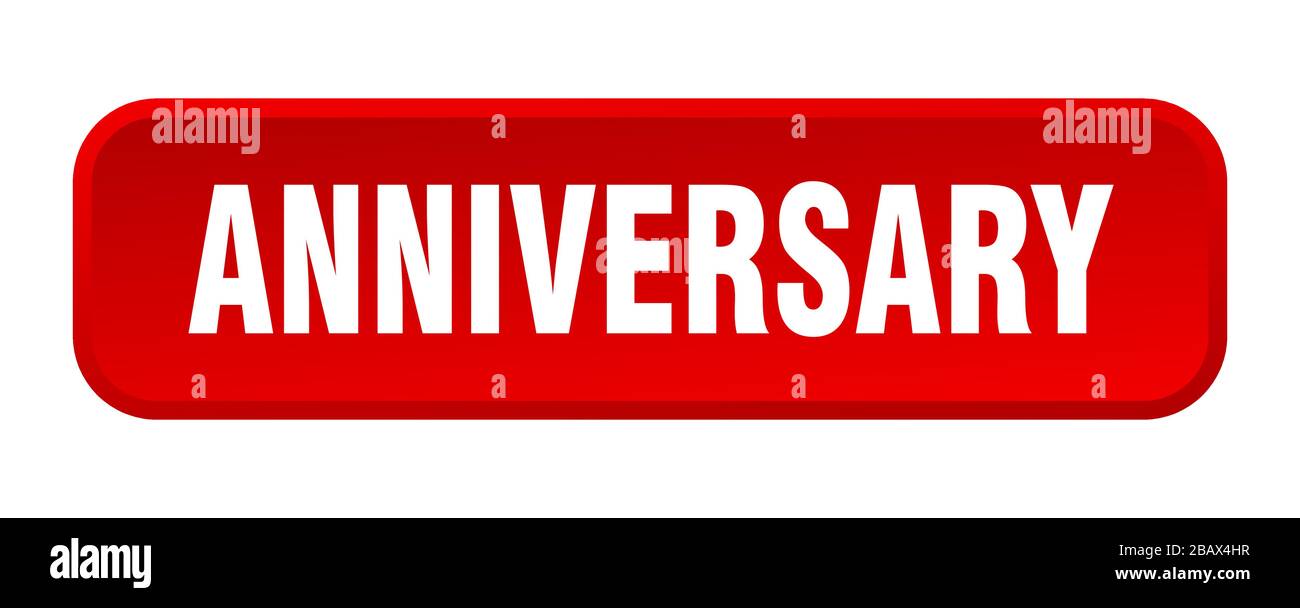 anniversary button. anniversary square 3d push button Stock Vector Image & Art - Alamy