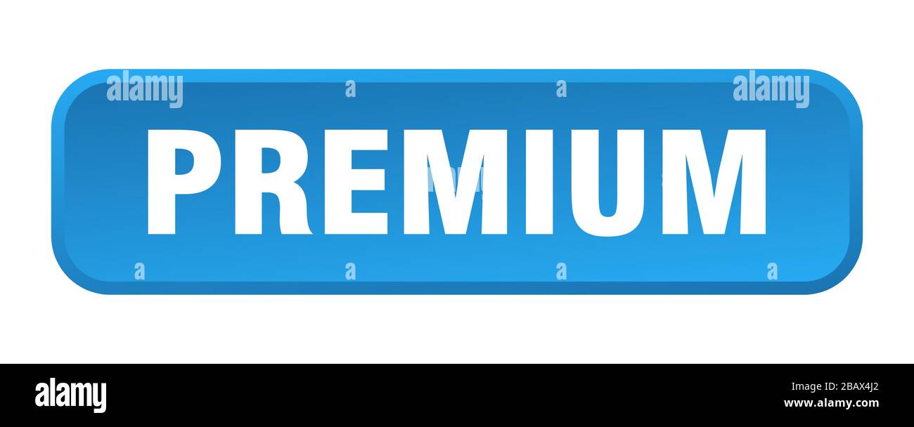 premium button. premium square 3d push button Stock Vector Image & Art ...