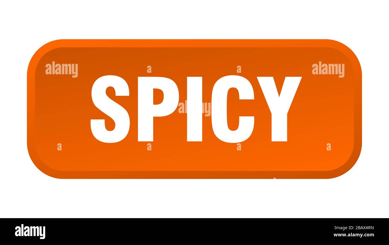 spicy button. spicy square 3d push button Stock Vector Image & Art - Alamy