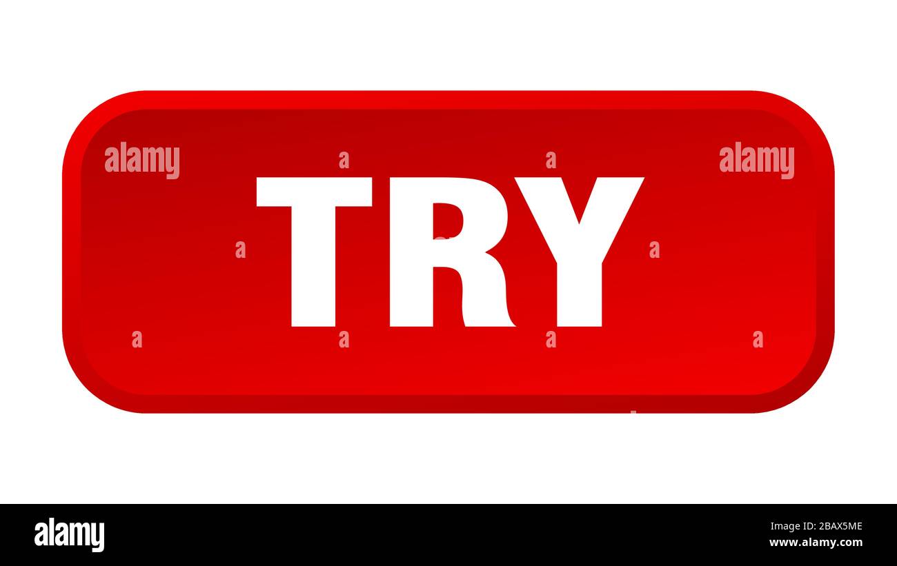try button. try square 3d push button Stock Vector Image & Art - Alamy