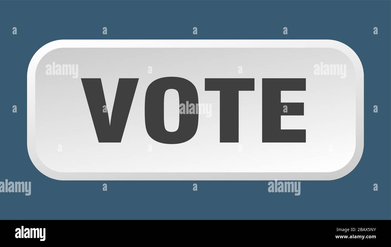 vote button. vote square 3d push button Stock Vector Image & Art - Alamy