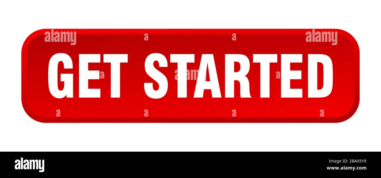 get started button. get started square 3d push button Stock Vector ...