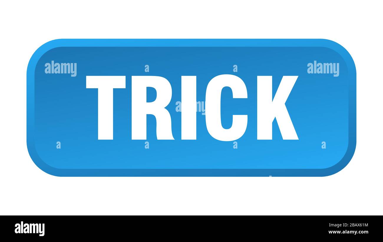 trick button. trick square 3d push button Stock Vector Image & Art - Alamy