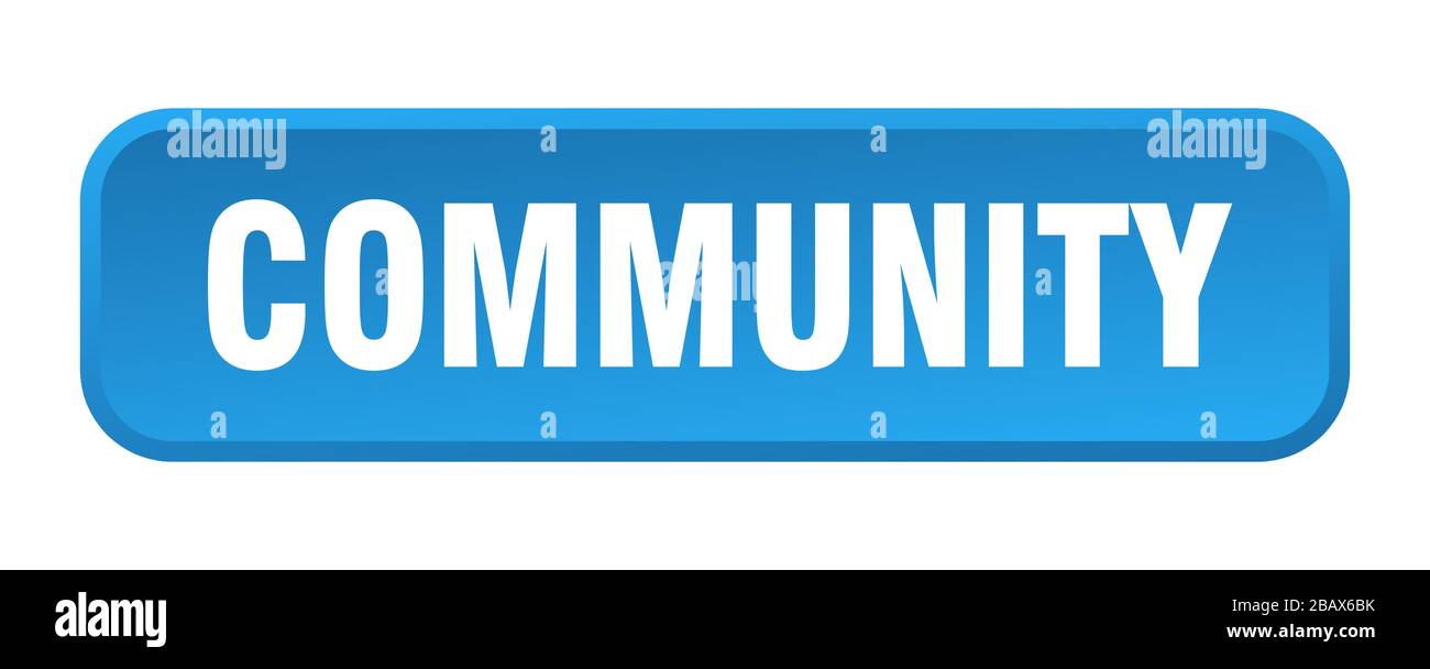 community button. community square 3d push button Stock Vector Image ...