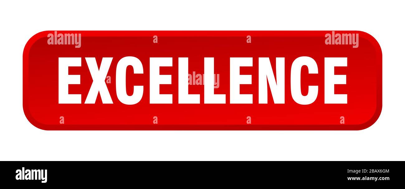 excellence button. excellence square 3d push button Stock Vector Image ...