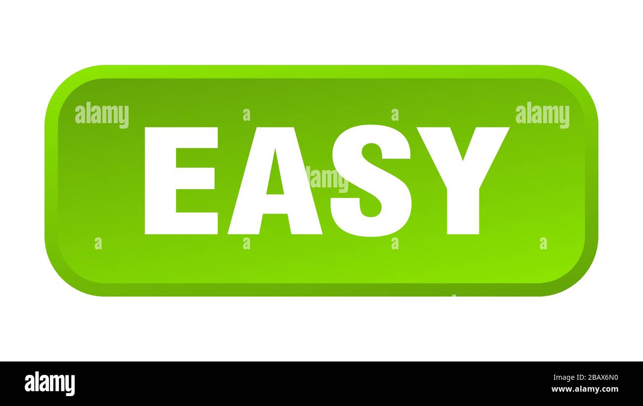 easy button. easy square 3d push button Stock Vector Image & Art - Alamy