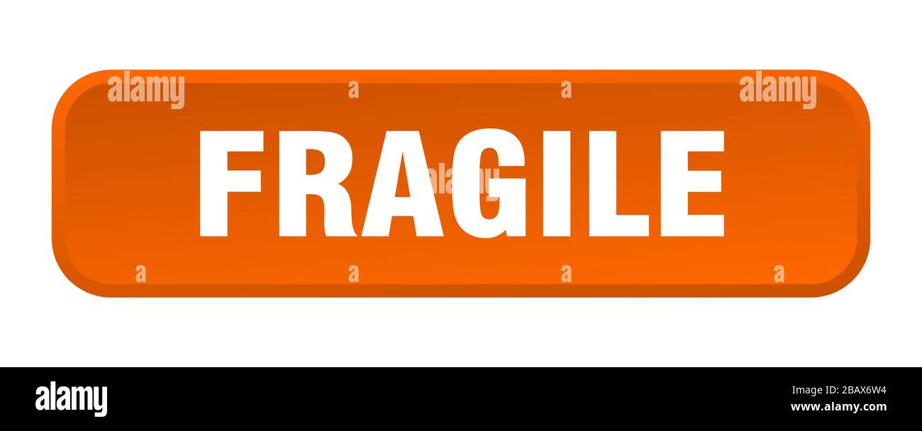fragile button. fragile square 3d push button Stock Vector Image & Art - Alamy